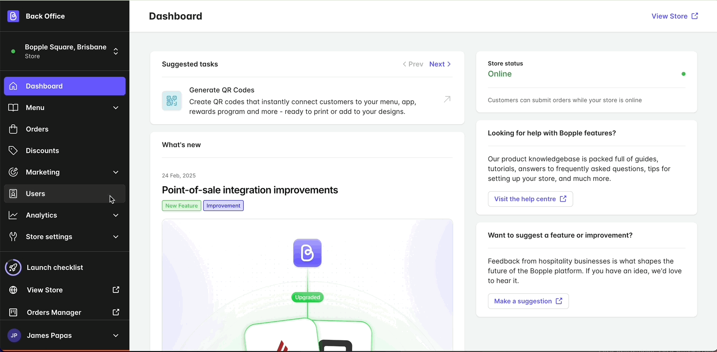 Using Square's Inventory with Bopple