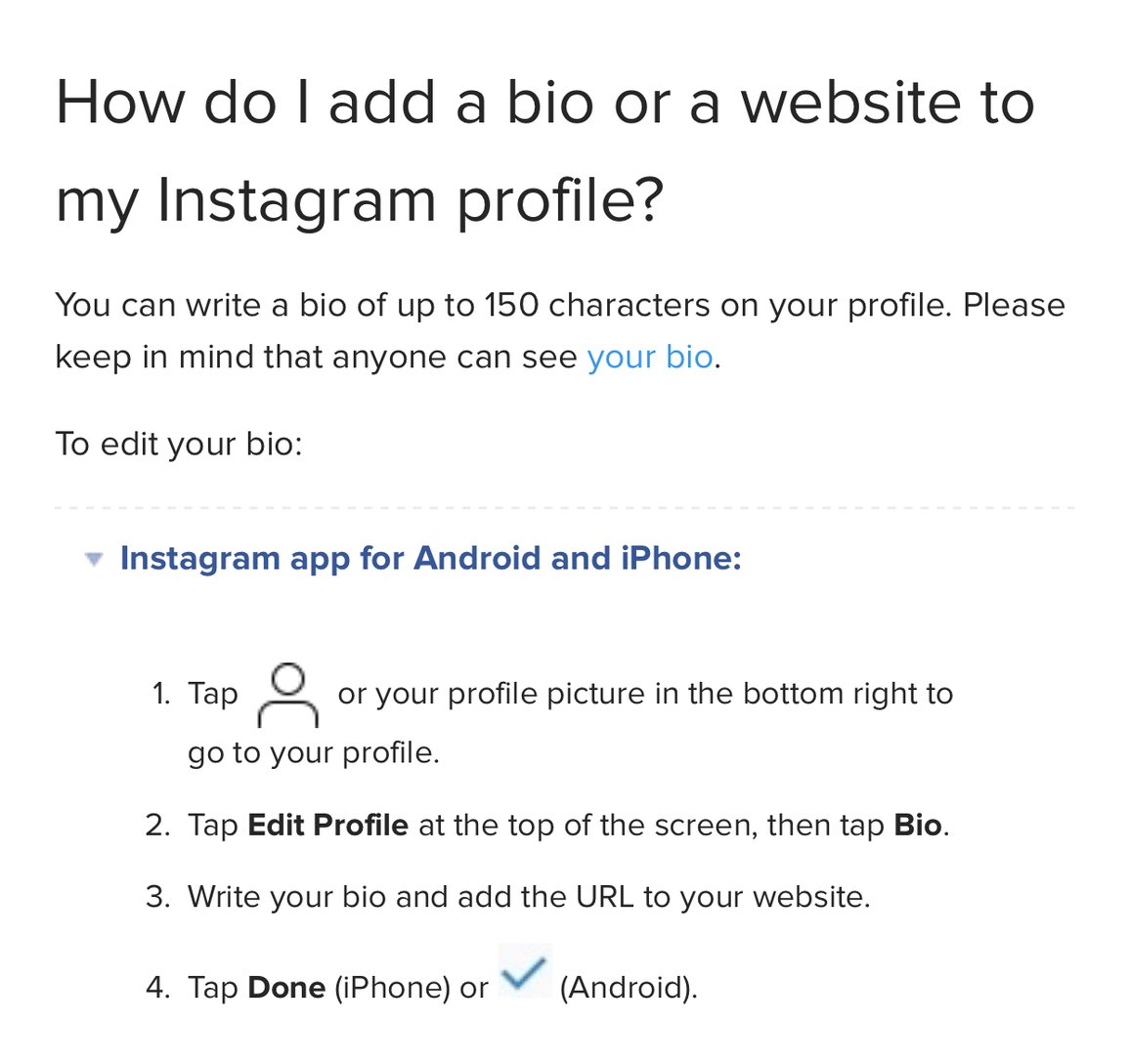 Adding your online menu to your Instagram