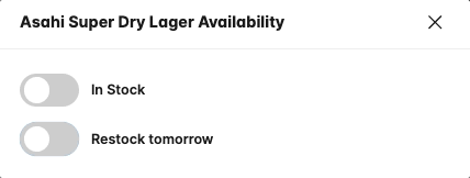 How do I mark products and modifiers as out-of-stock?