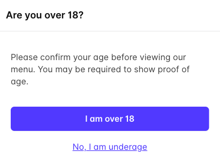Adding age verification and controlling alcohol sales