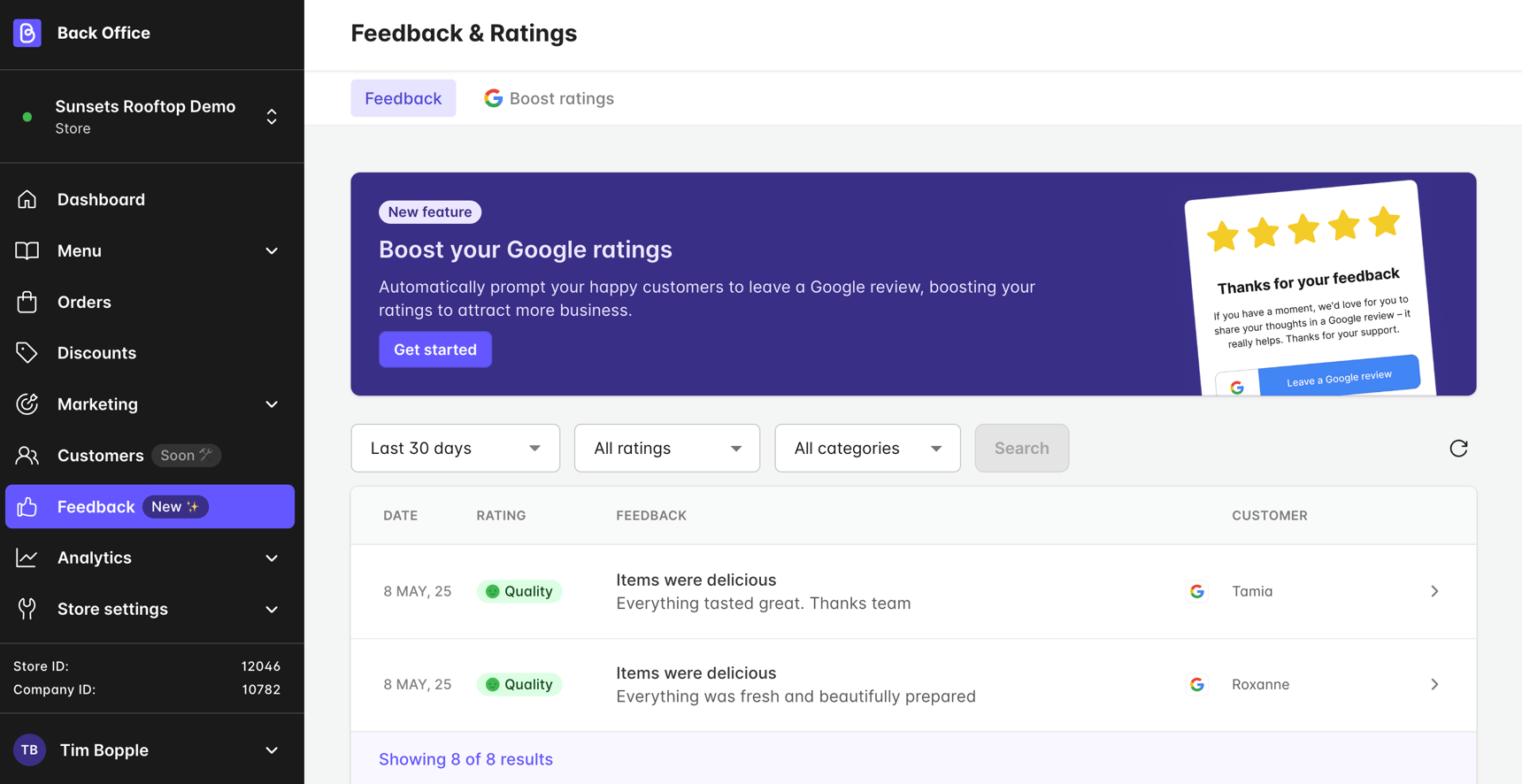 Boost your Google ratings with Bopple