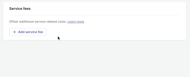 Applying surcharges and service charges